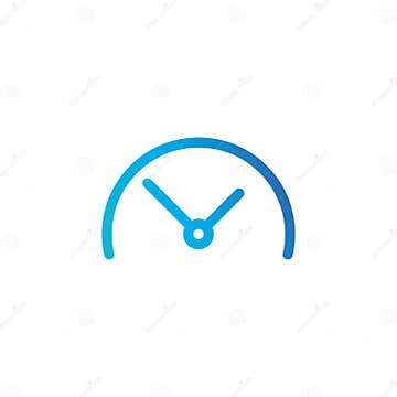 Half Clock, Linear Icon. Vector Illustration Isolated on White ...