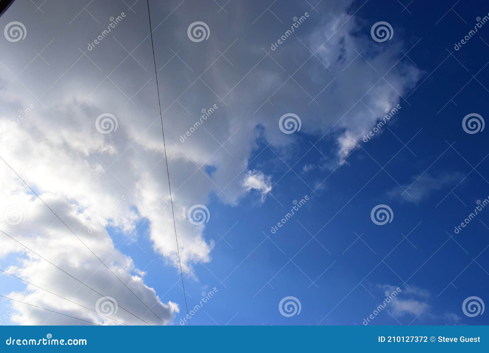 Half Cloudy Sky for Background or Backdrop Stock Photo - Image of blue ...