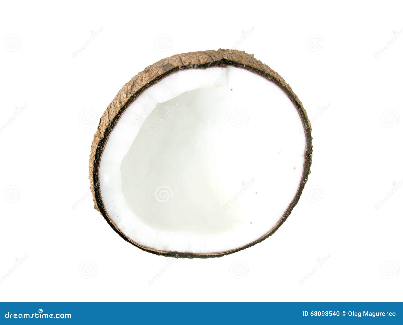 Half of coconut closeup stock photo. Image of fruit, climate - 68098540