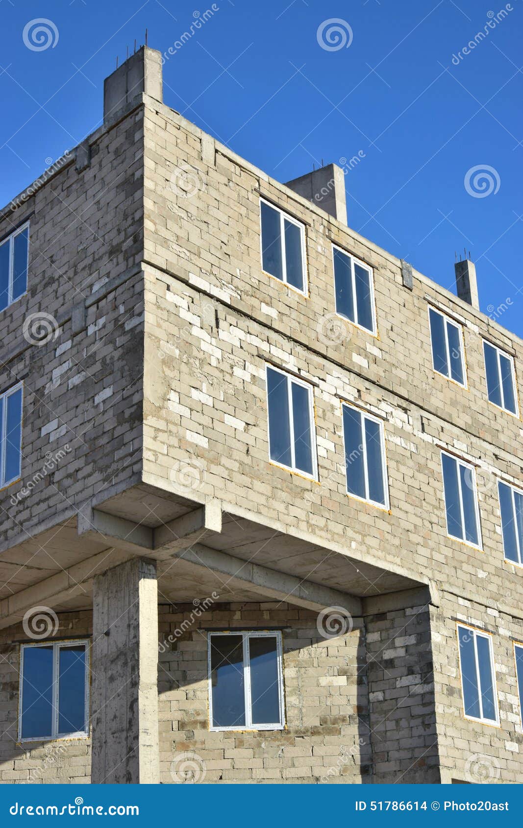 A half-completed building stock photo. Image of street - 51786614