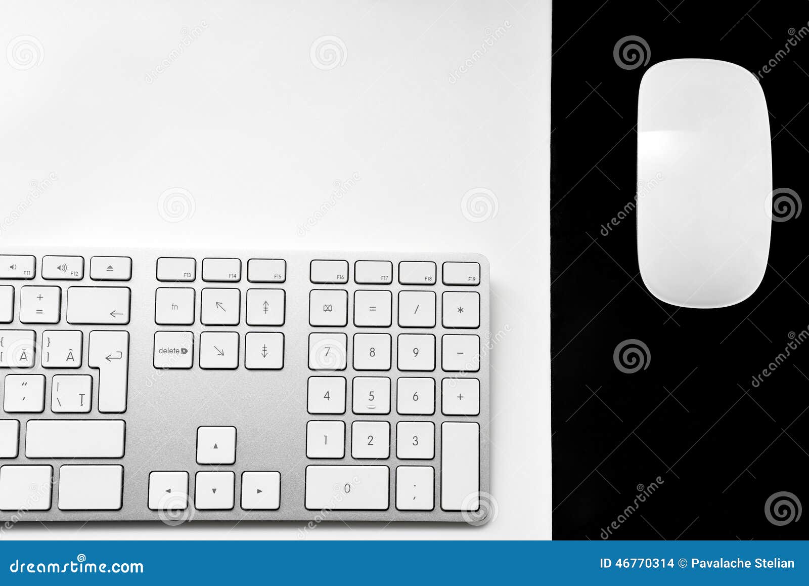 Half Computer Keyboard and Smart Mouse Stock Photo - Image of mouse ...