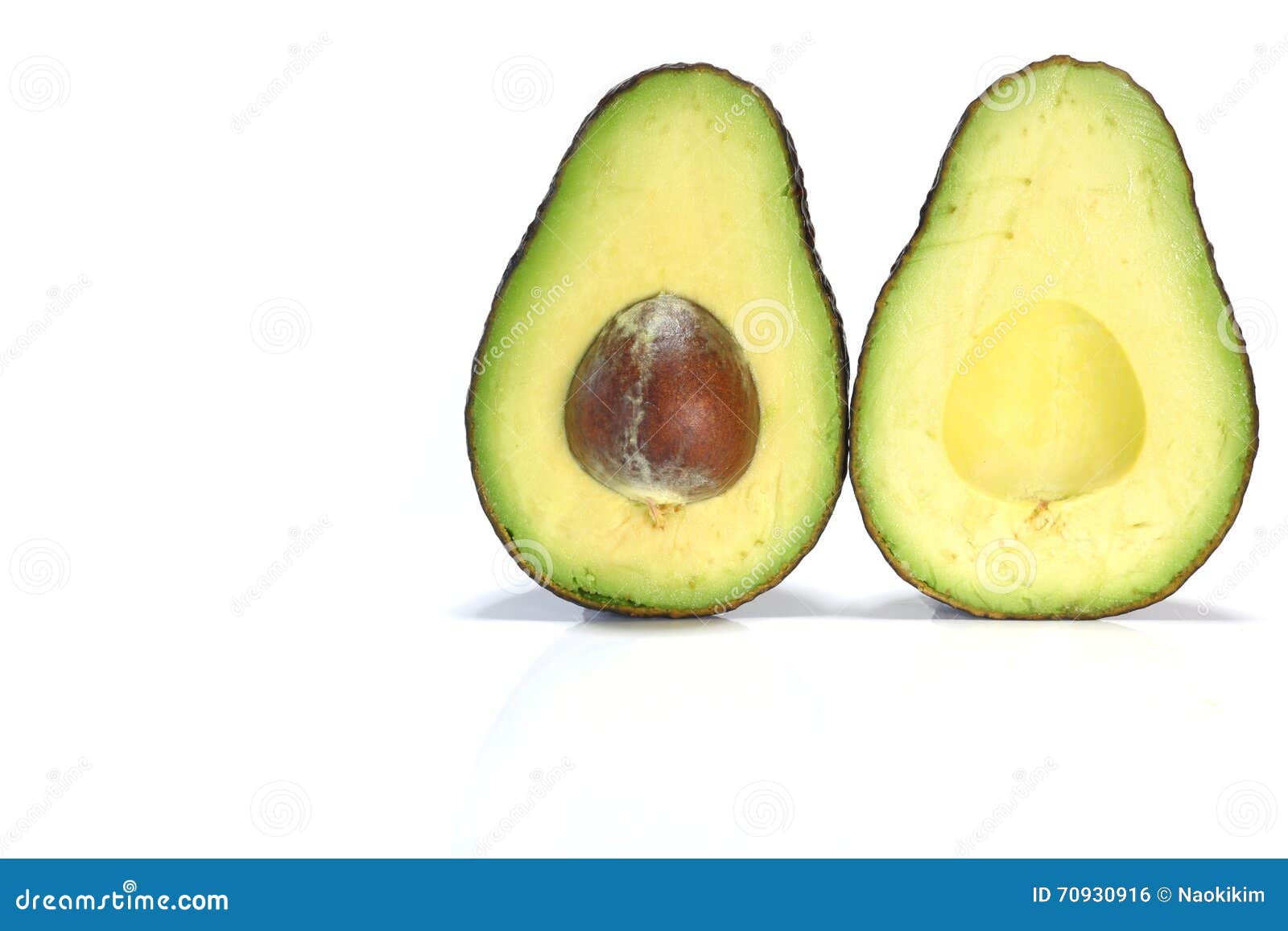 Half Cut Standing Avocado and Copy Space Stock Photo - Image of plant ...