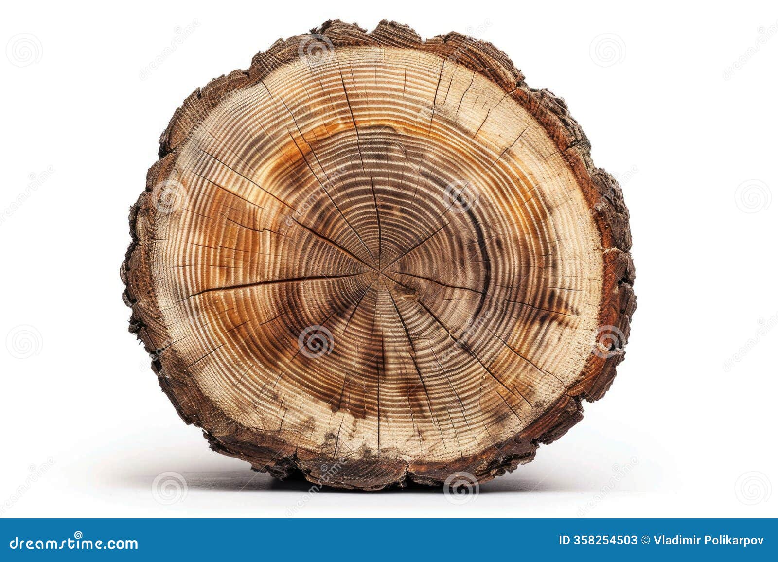 Half-cut Tree Log on the Ground Stock Image - Image of outdoor ...