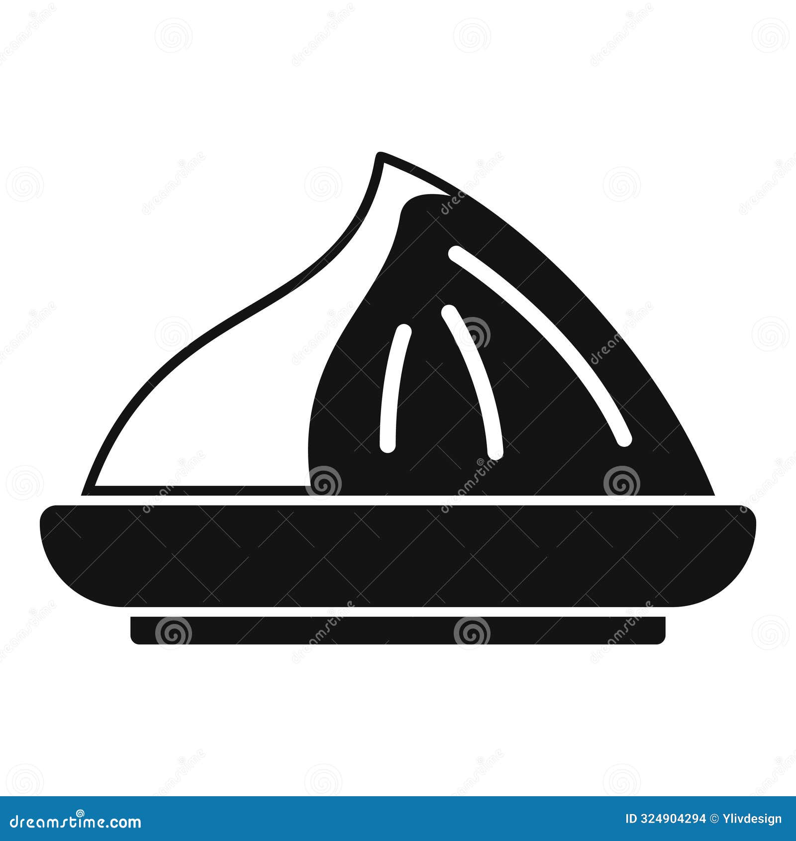 Half Cutted Fig Showing Delicious Red Pulp on a Plate Icon Stock Vector ...