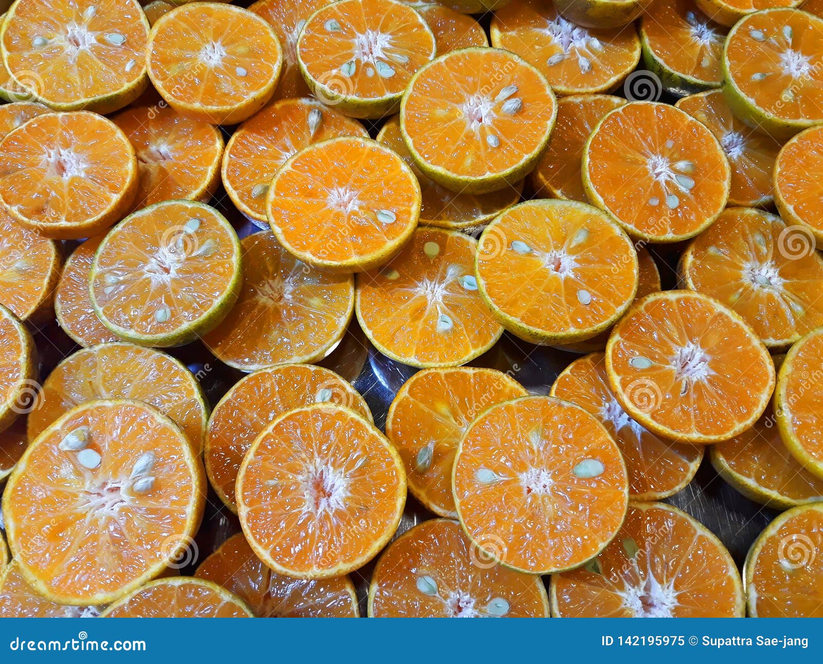 Half Cutted Orange with Some Seeds Stock Image - Image of preparing ...