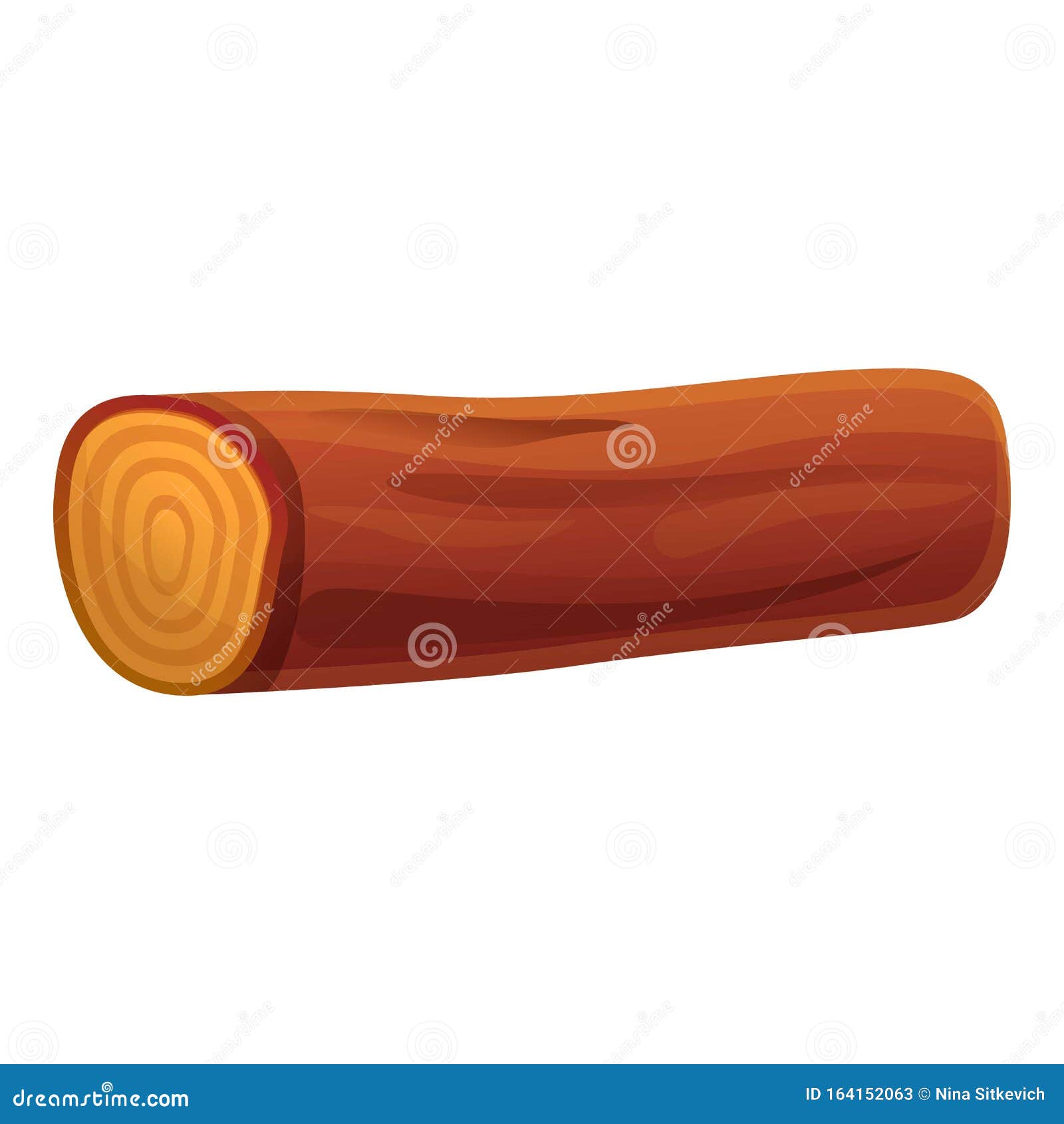 Half Cutted Tree Icon, Cartoon Style Stock Vector - Illustration of ...