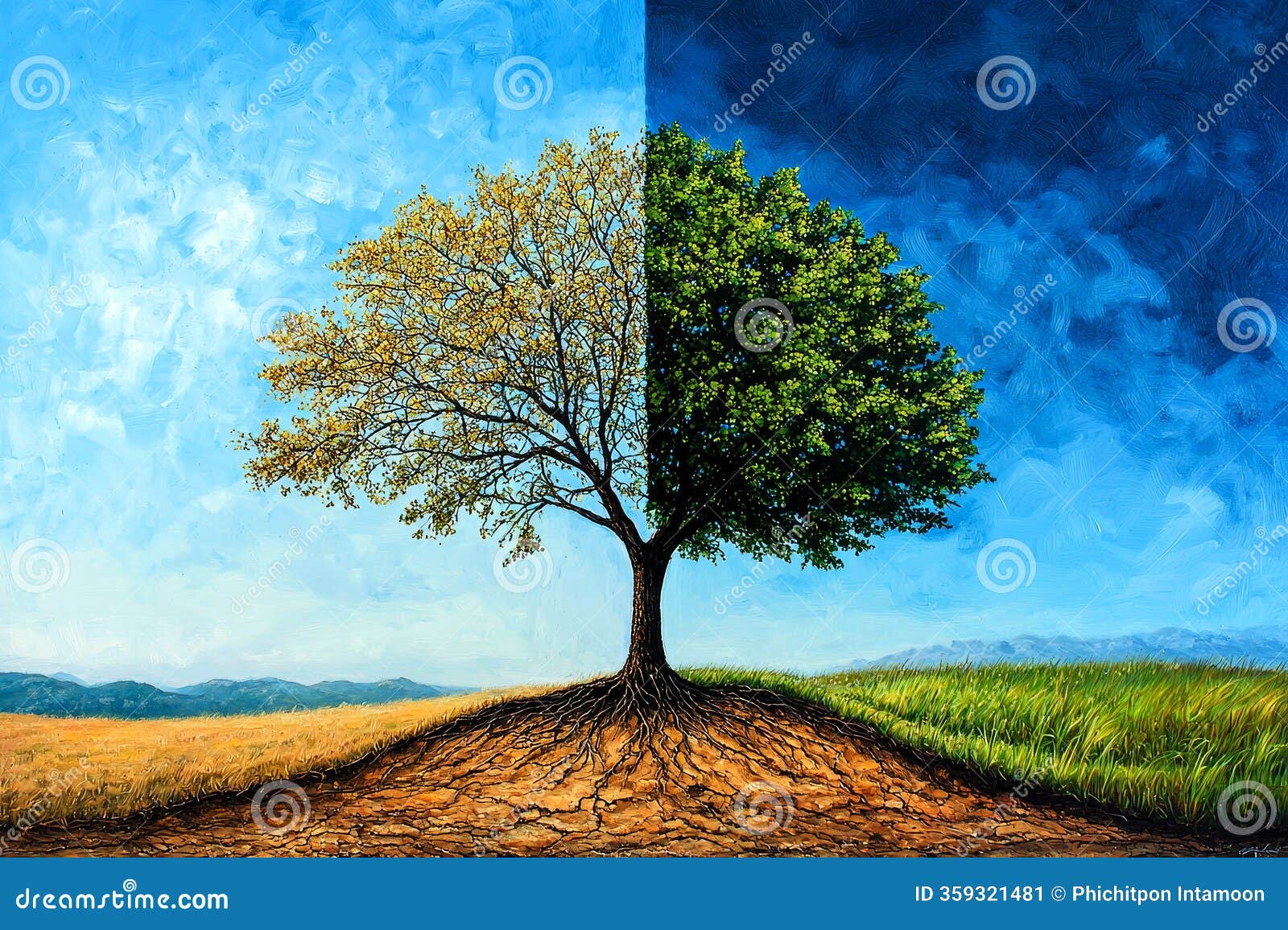 Half Dead and Alive Tree Outdoors, Environment Change and Ecology ...