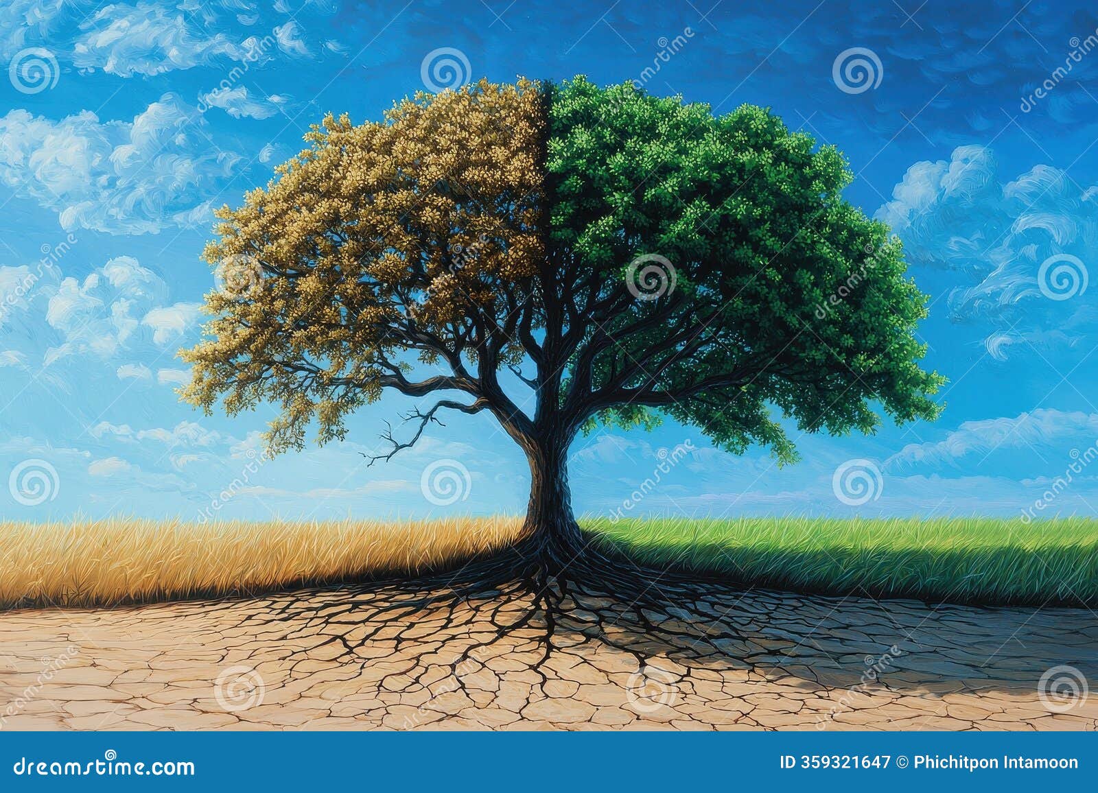 Half Dead and Alive Tree Outdoors, Environment Change and Ecology ...