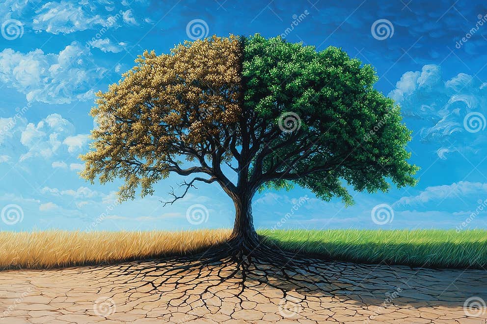 Half Dead and Alive Tree Outdoors, Environment Change and Ecology ...