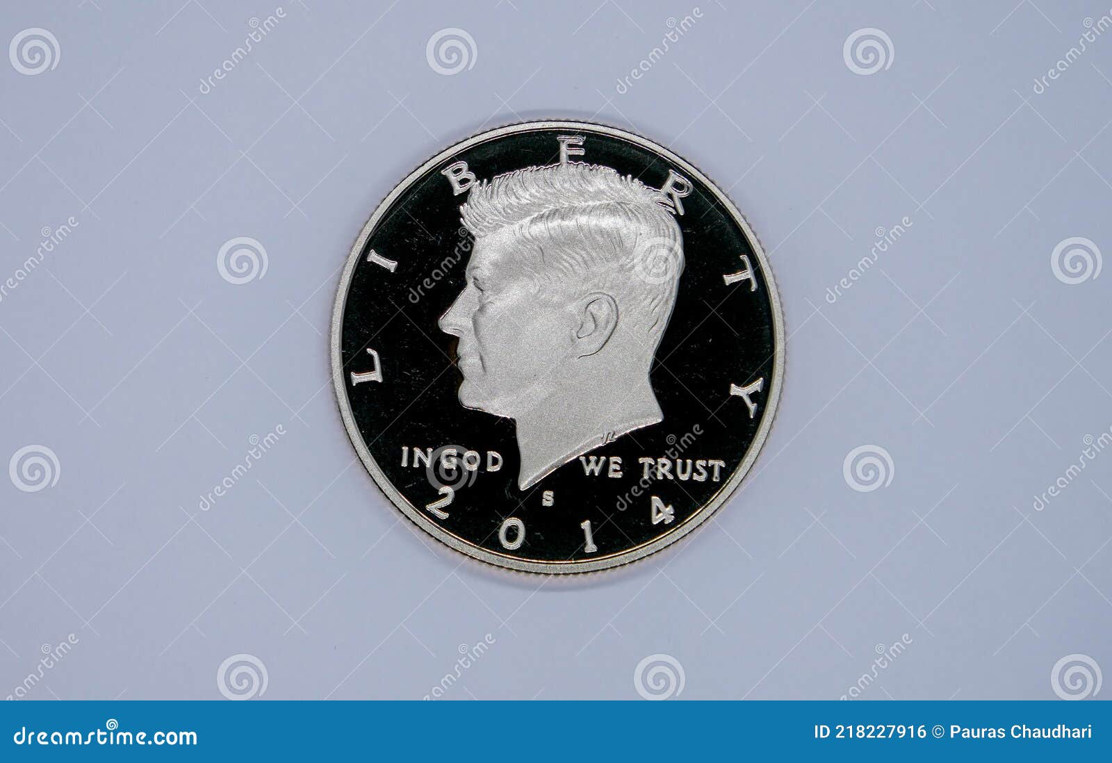 Half Dollar Coin Front Side Stock Photo - Image of copper, profile ...