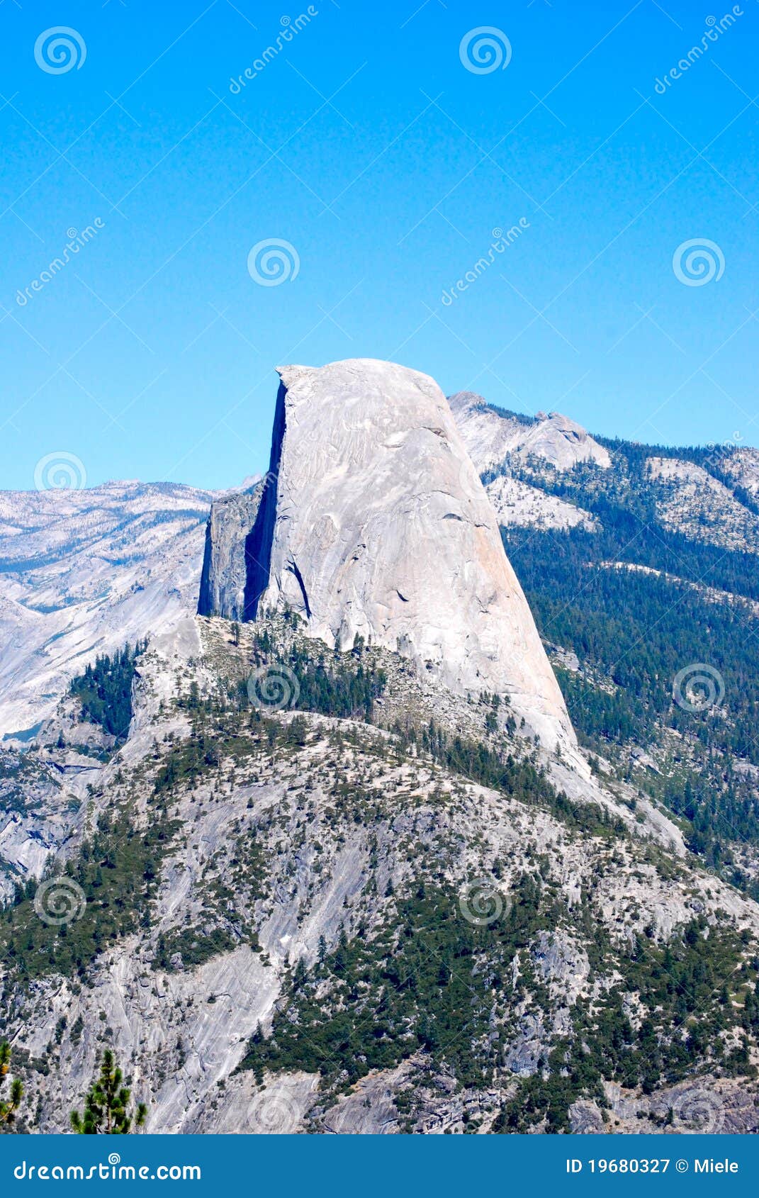 The half Dome stock image. Image of mountains, east, landscape - 19680327