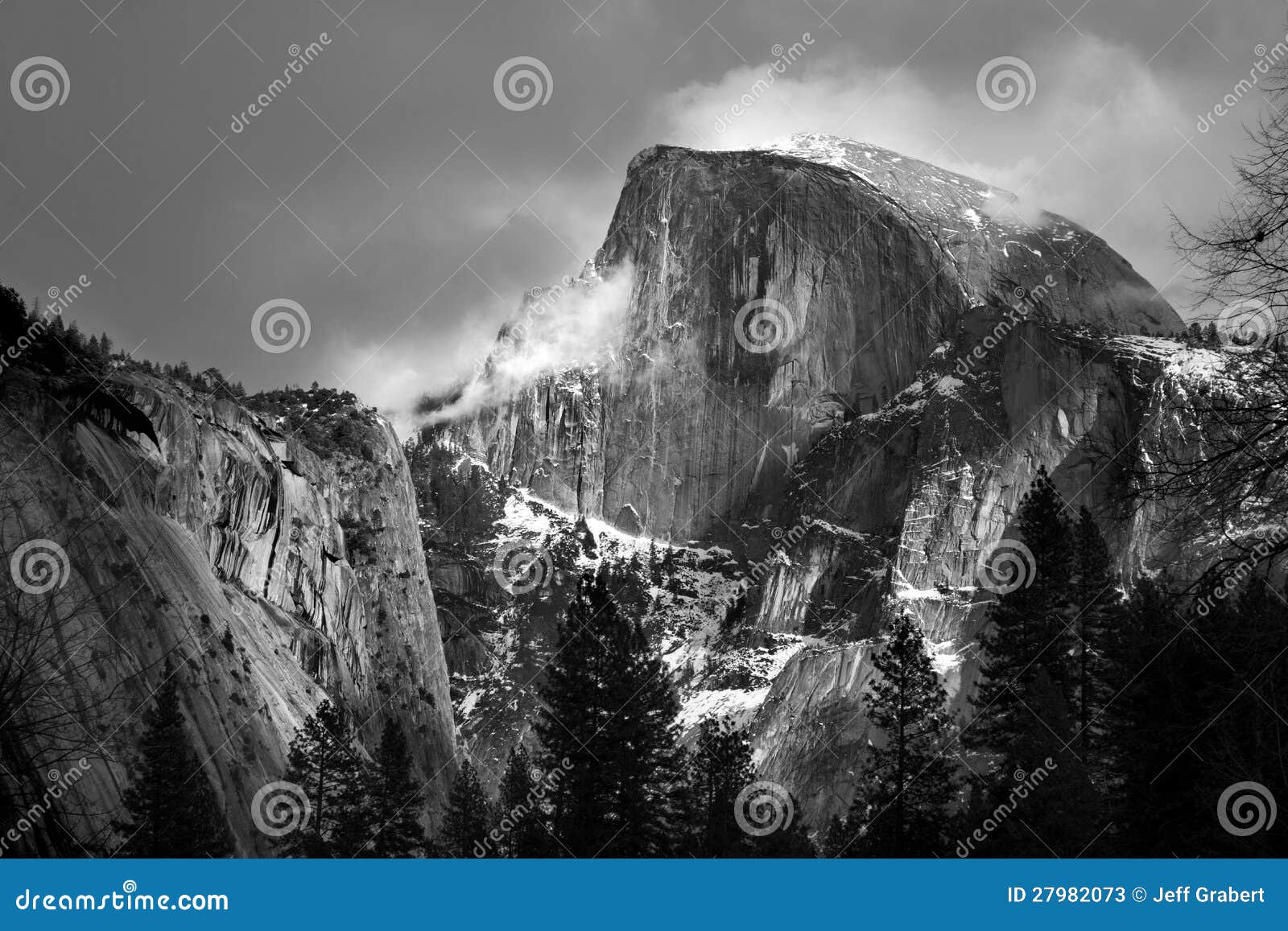 Half Dome stock image. Image of iconic, scenic, winter - 27982073