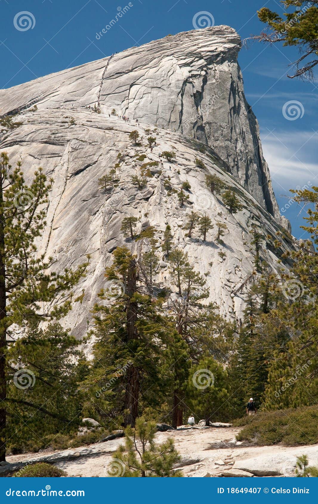 Half Dome rock formation stock image. Image of view, dome - 18649407