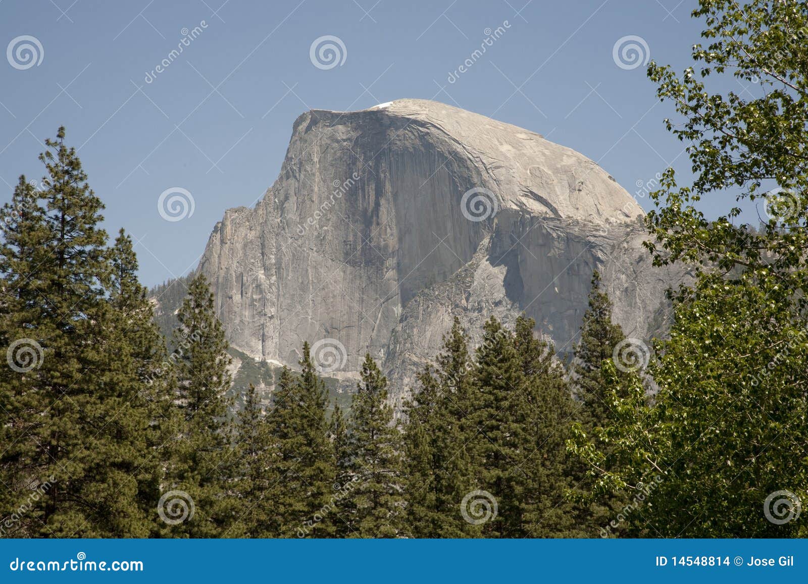 Half Dome from Sentinel Bridge Stock Photo - Image of dome, park: 14548814