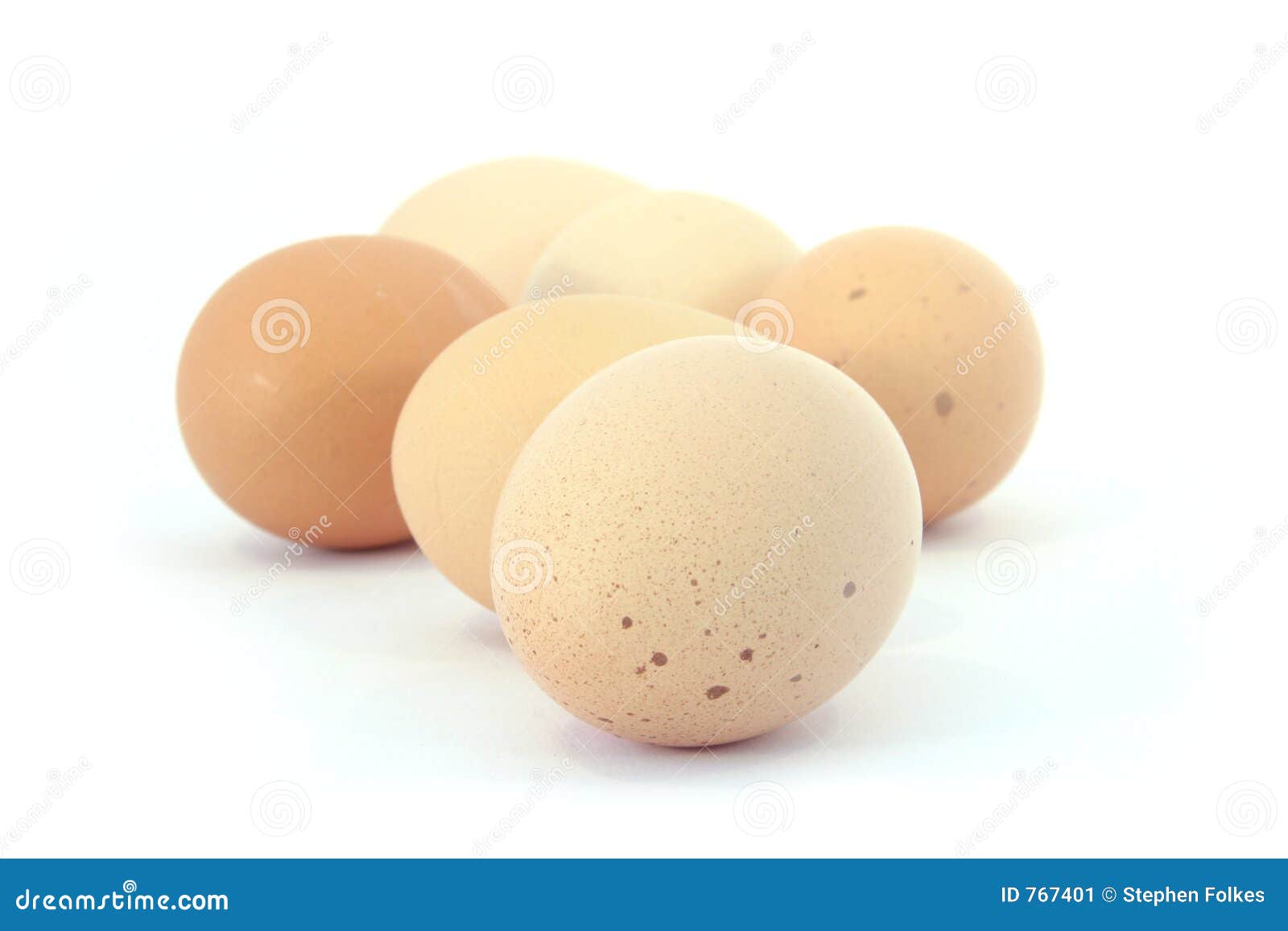 Half A Dozen Free Range Hens Eggs Stock Image - Image of chicken ...