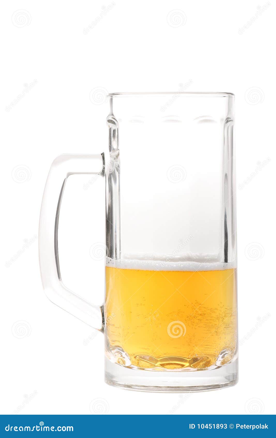 Half-drank Beer Mug Isolated on White Stock Image - Image of glassware ...