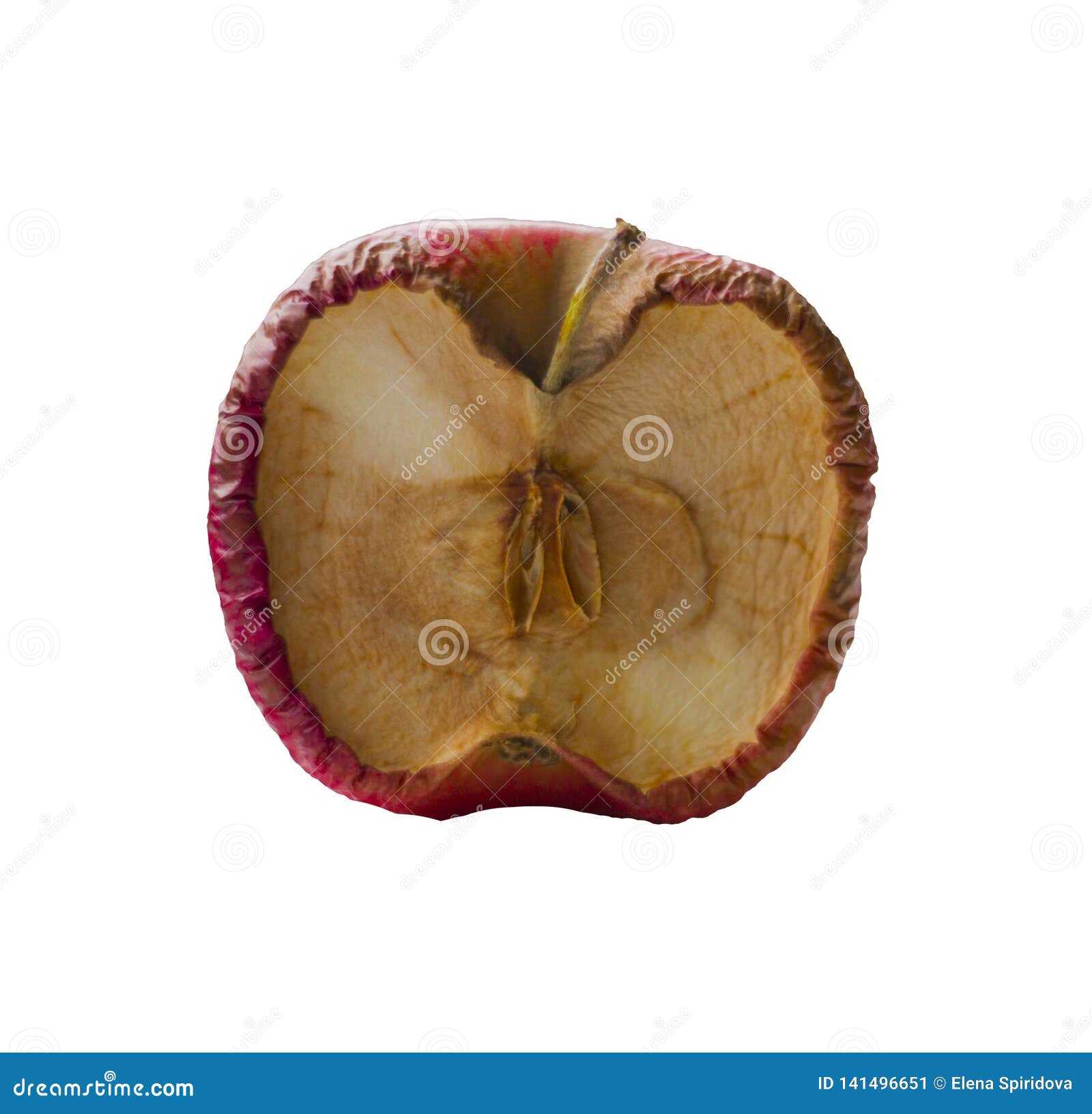 Half Dried Apple on White Isolated Background Stock Image - Image of ...