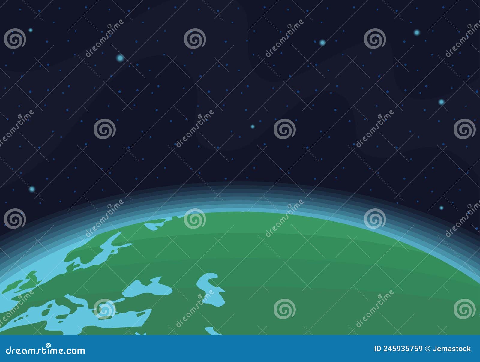Half earth planet space stock vector. Illustration of earth - 245935759