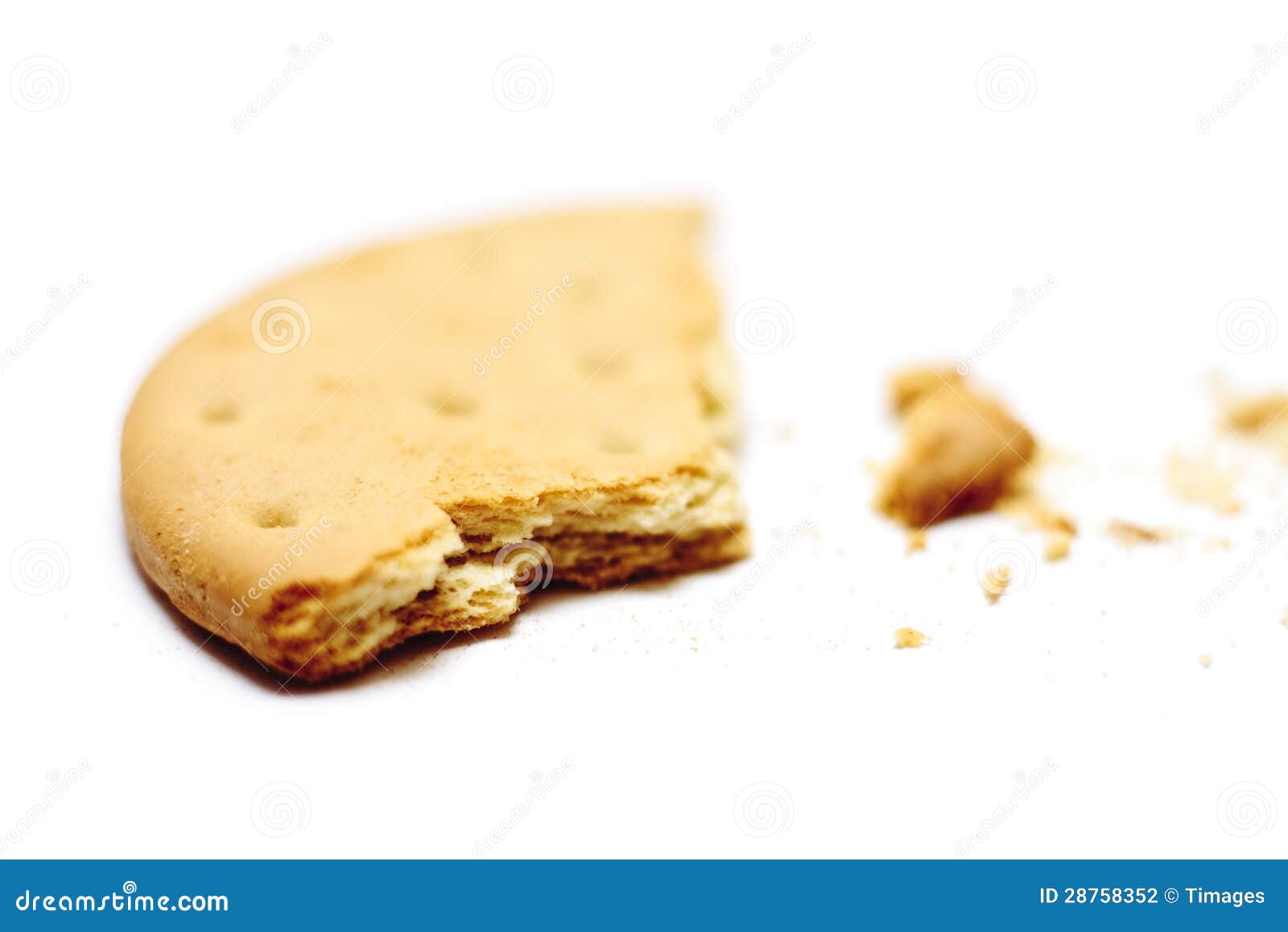 Half-eaten biscuit stock photo. Image of tasty, temptation - 28758352