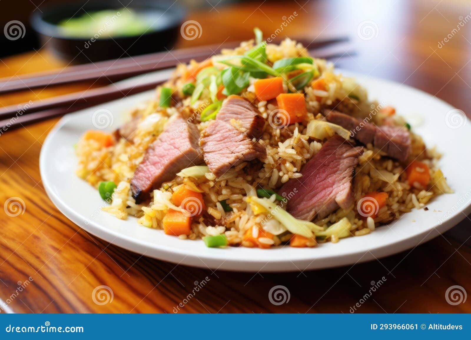 Half-eaten Plate of Budget-friendly Fried Rice Stock Illustration ...