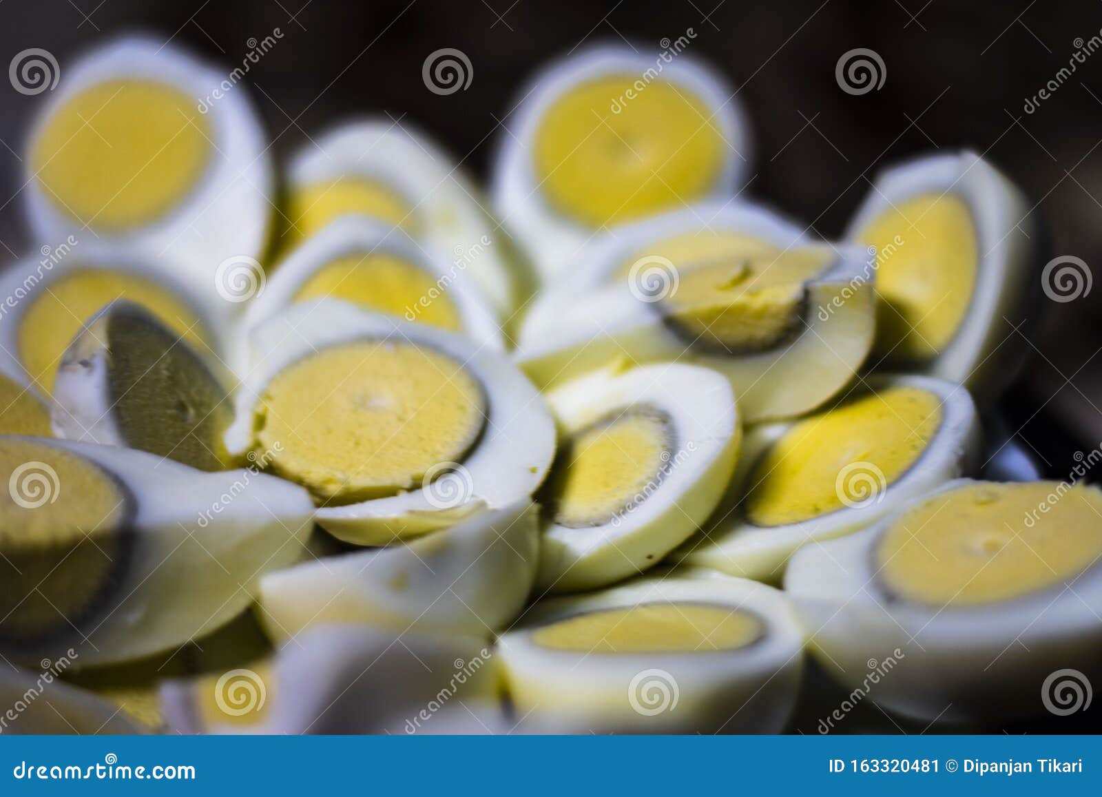 Half Eggs in a Plate Ready To Serve for Meal Stock Image - Image of ...