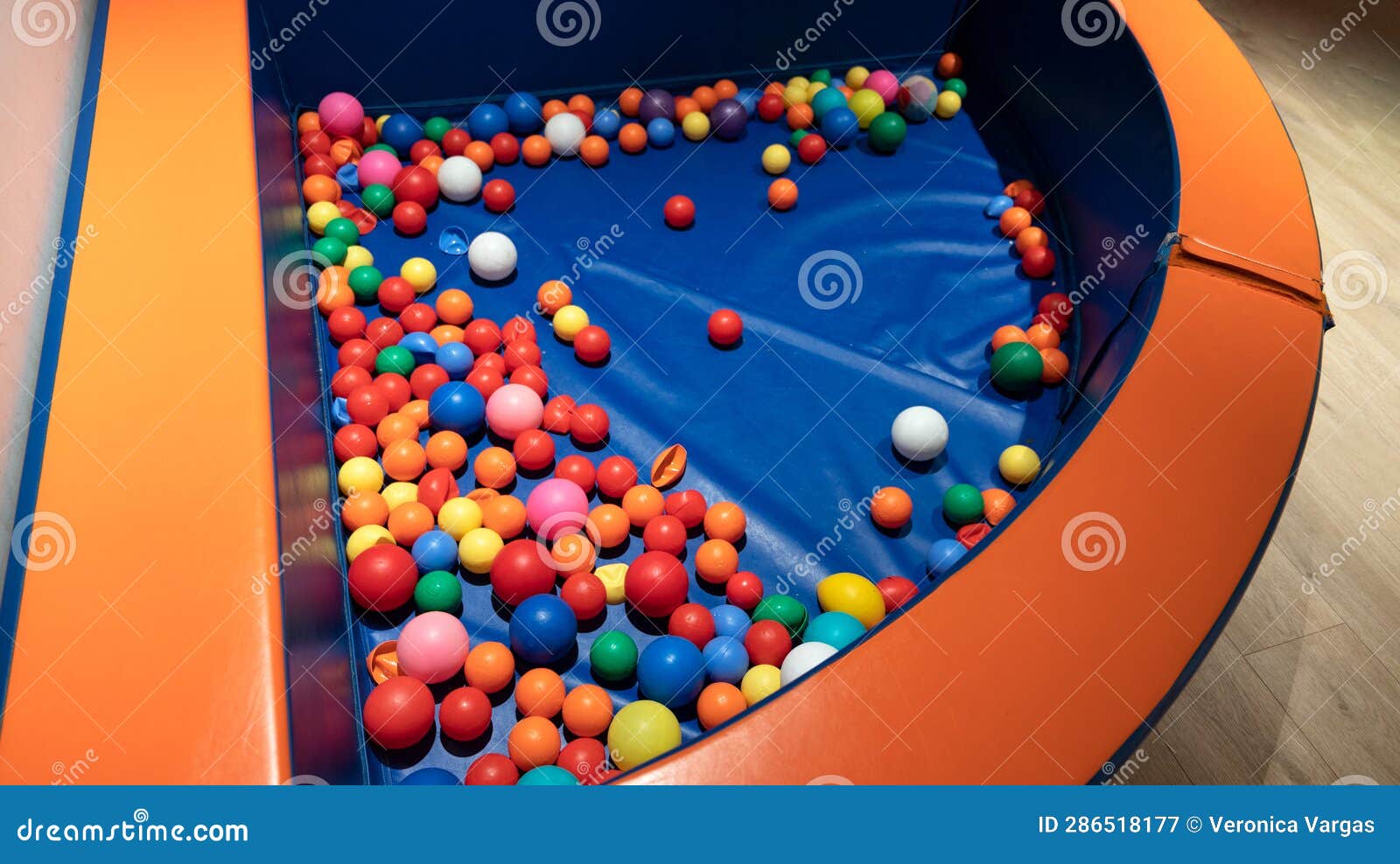 Half Empty Ball Pool in a Room Stock Image - Image of playful ...