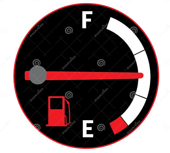 Half empty gas tank stock vector. Illustration of symbol - 5382182