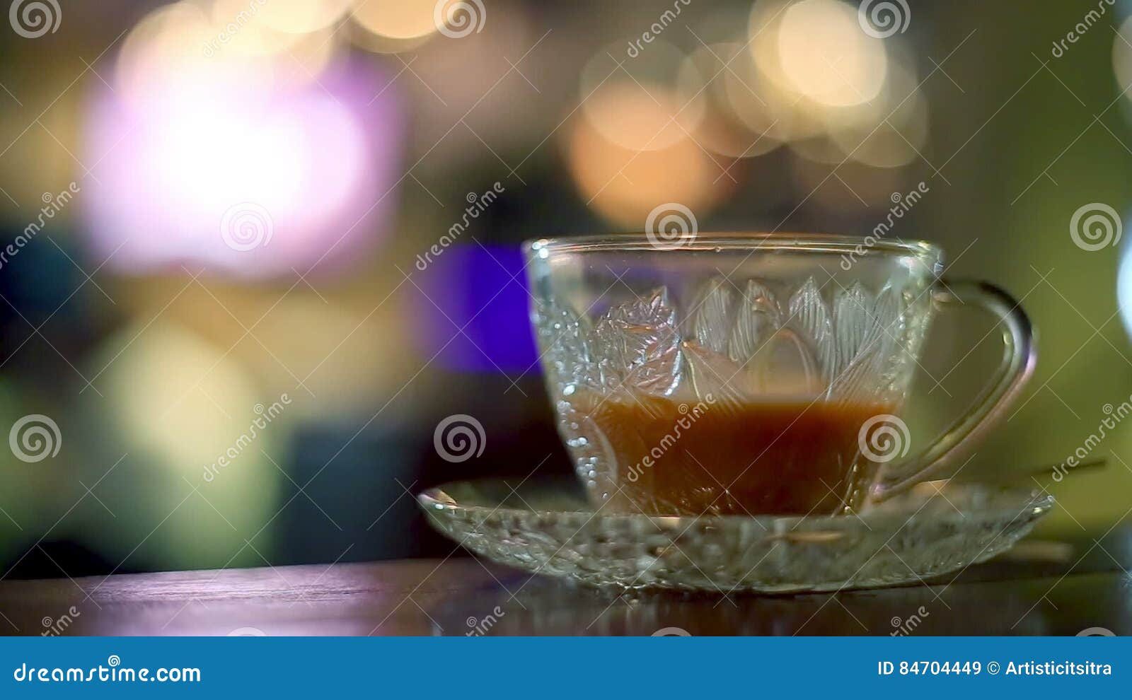 Half empty hot milk tea stock video. Video of indoors - 84704449