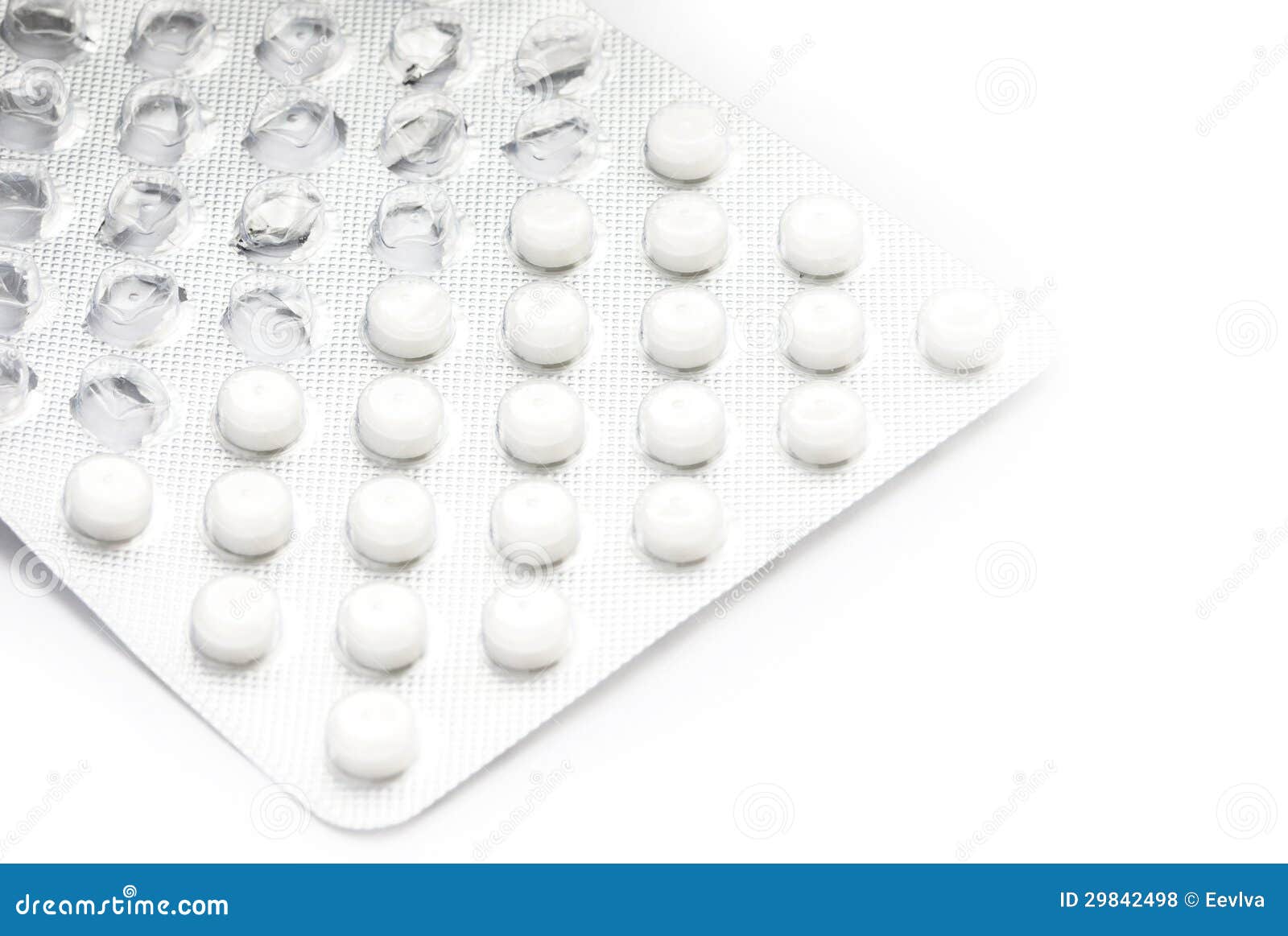 Half-empty pack of pills. stock photo. Image of medicine - 29842498