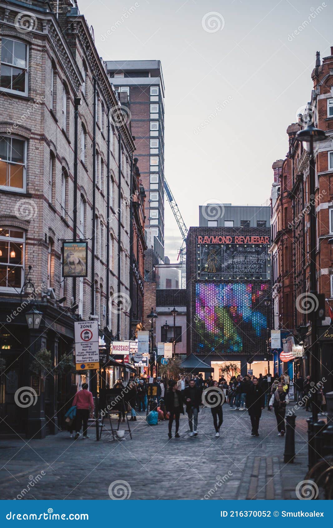 Half Empty Streets Valleys of Soho on Friday Evening Editorial ...