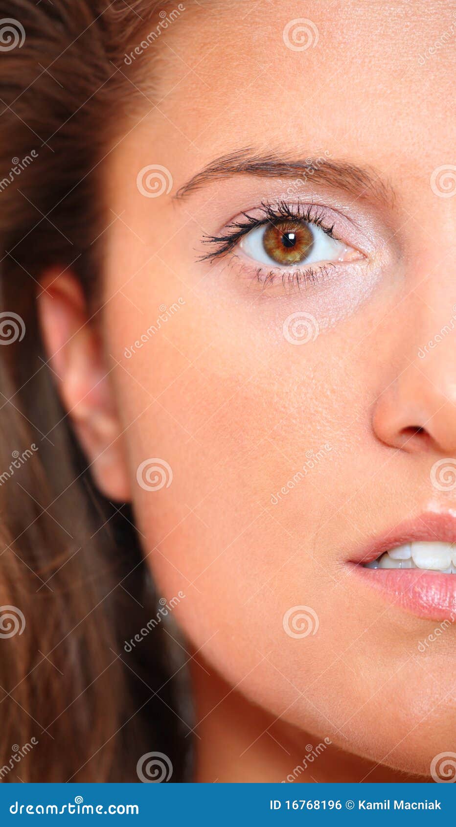 Half face stock photo. Image of background, beautiful - 16768196