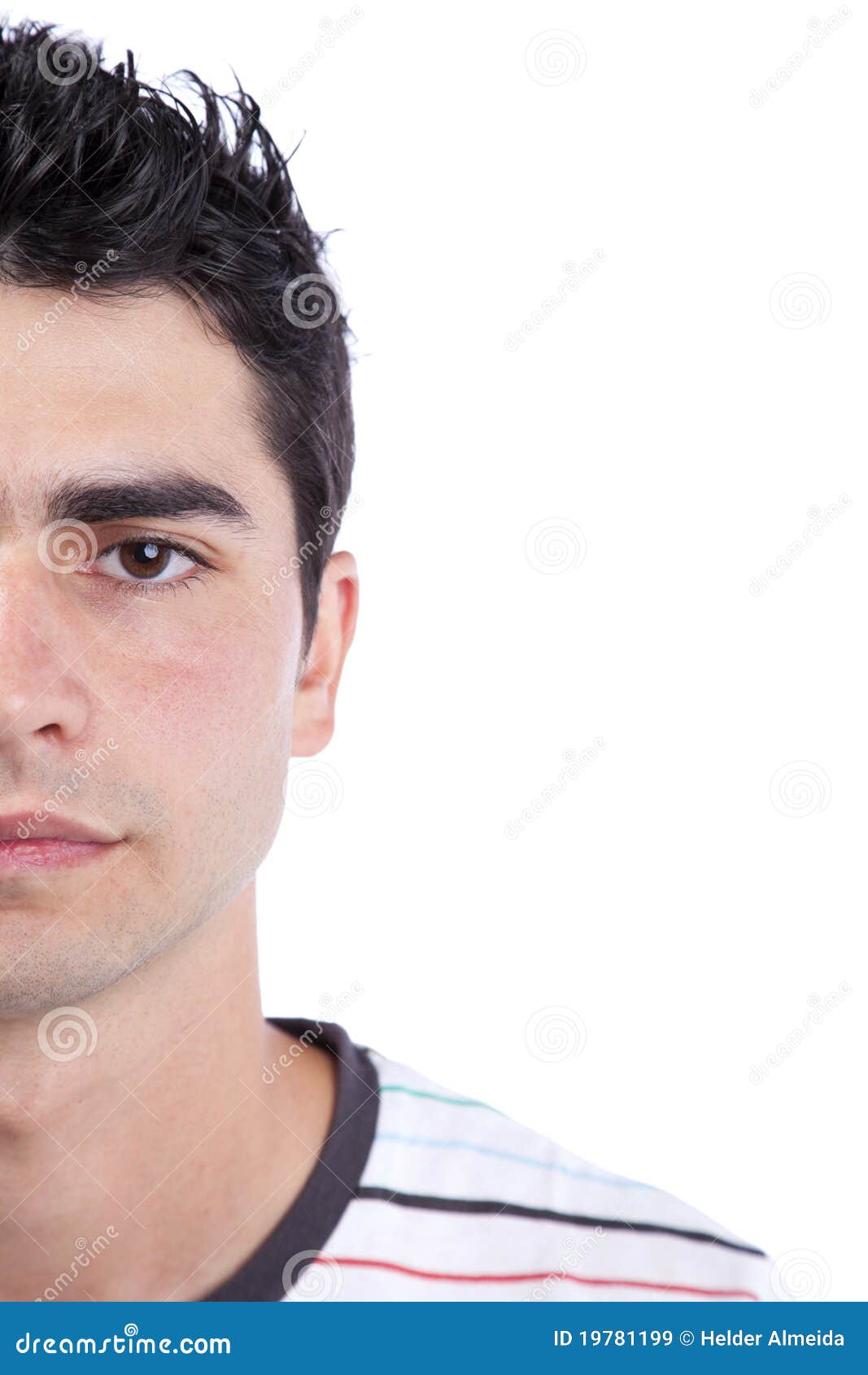 Half face stock image. Image of smart, copyspace, isolated - 19781199