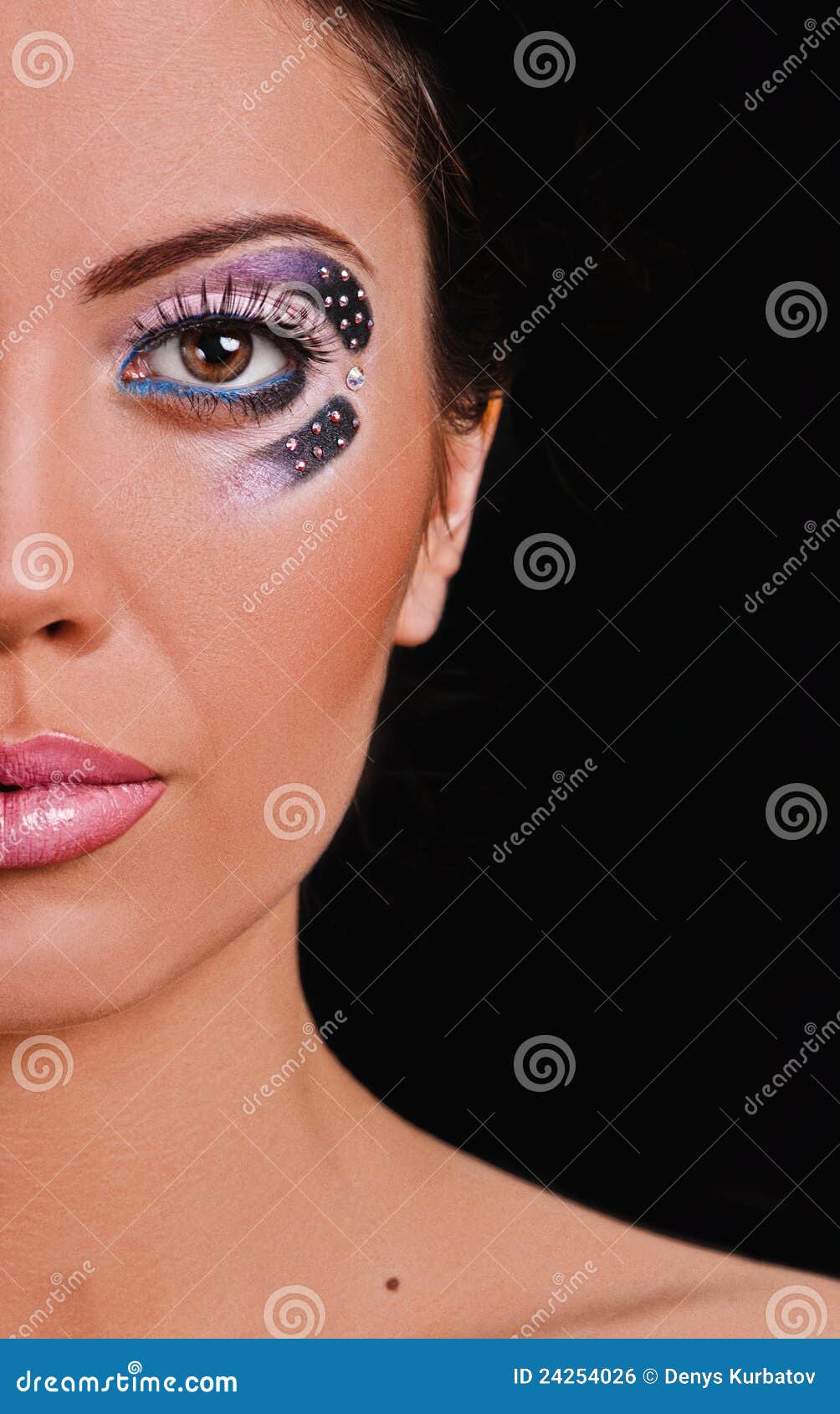 Half face stock photo. Image of face, coiffure, cute - 24254026