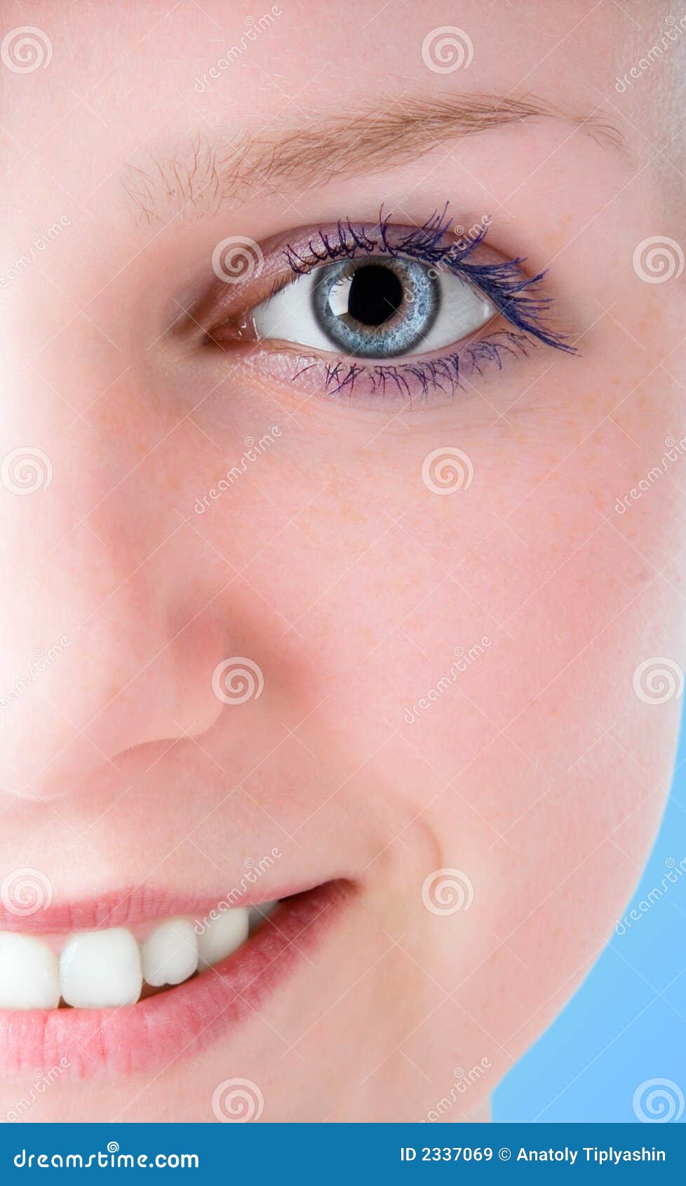 Half face beautiful girl stock image. Image of girl, beauty - 2337069