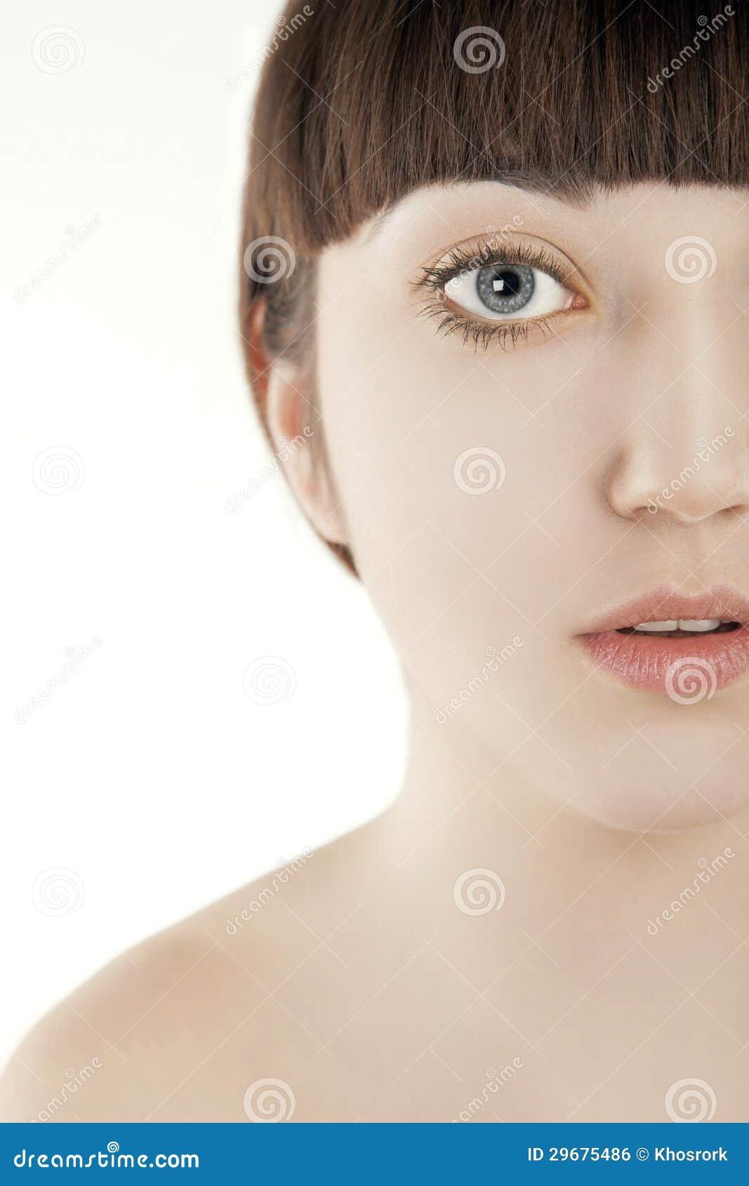 Half Face of a Beautiful Woman (series) Stock Photo - Image of eyes ...