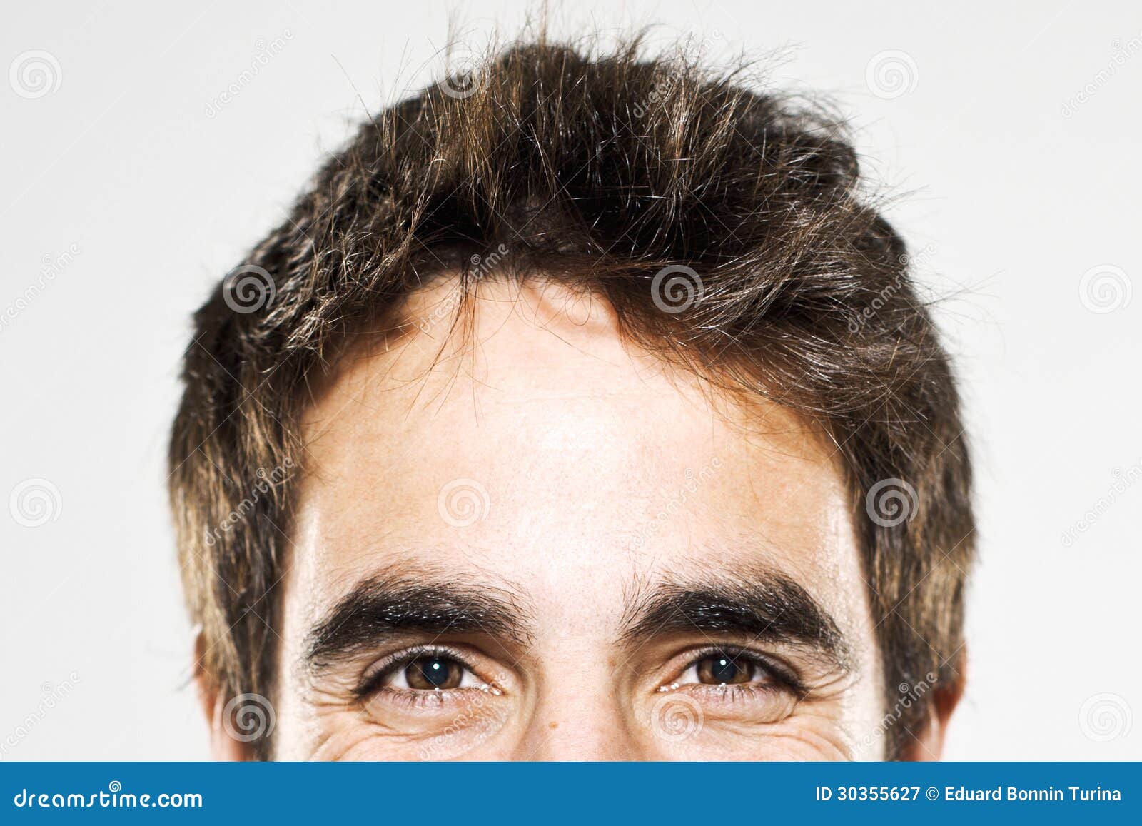 Half Face of a Boy Looking on White Background Stock Image - Image of ...