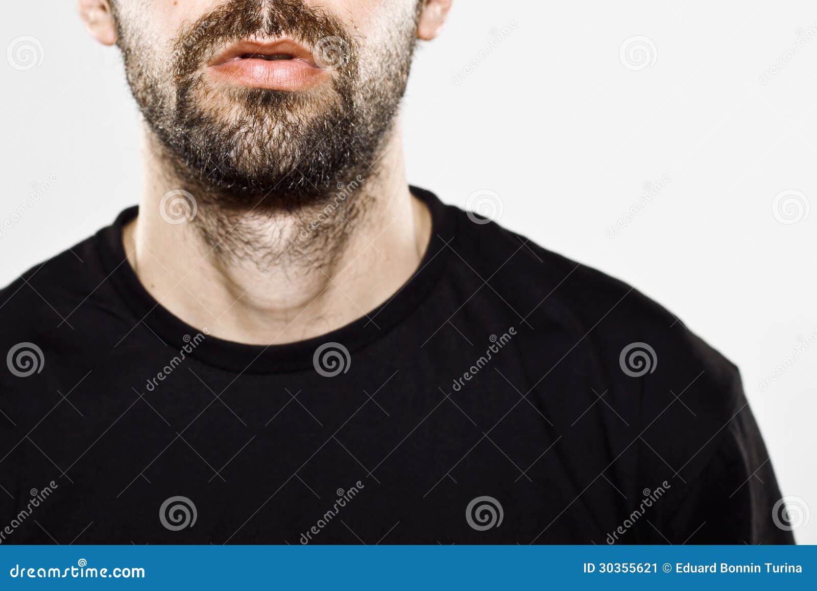 Half Face of a Boy on White Stock Image - Image of beard, camera: 30355621