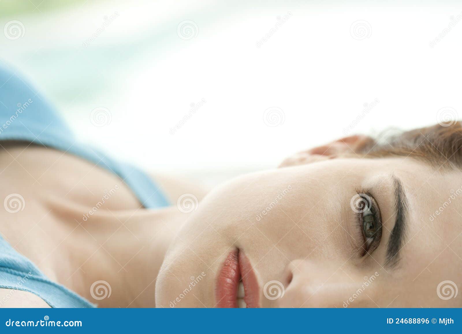 Half Face Close Up stock photo. Image of feminine, laying - 24688896