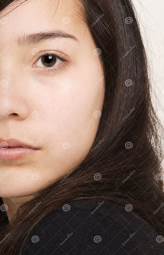 Half face close up stock photo. Image of head, adult, face - 5612606