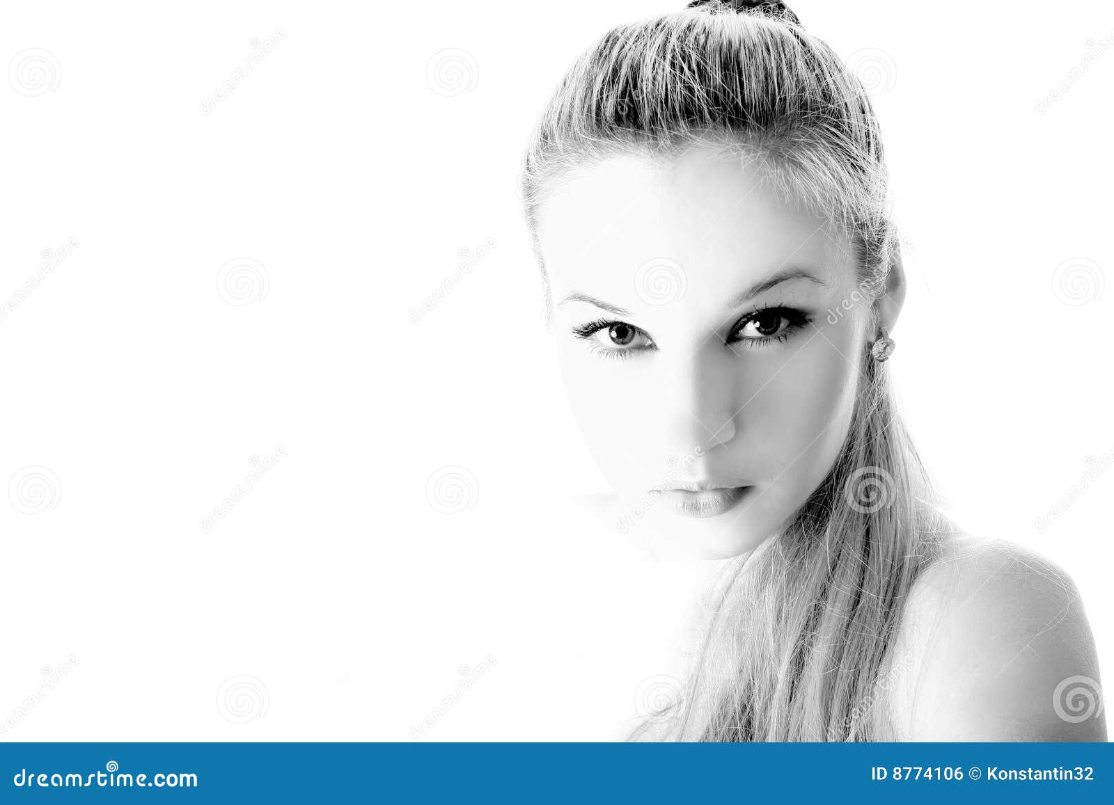 Half face of girl stock photo. Image of face, horizontal - 8774106