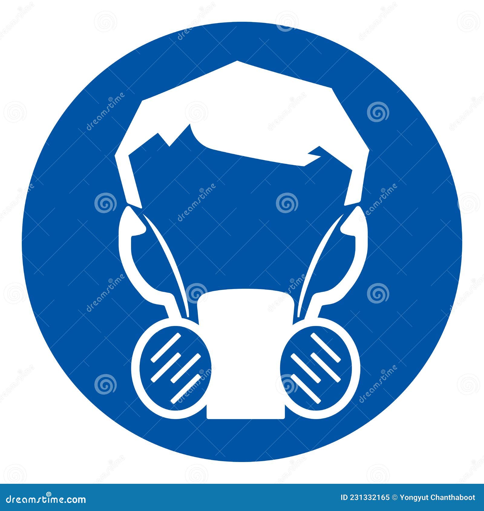 Half Face Mask Respirator Symbol Sign ,Vector Illustration, Isolate on ...