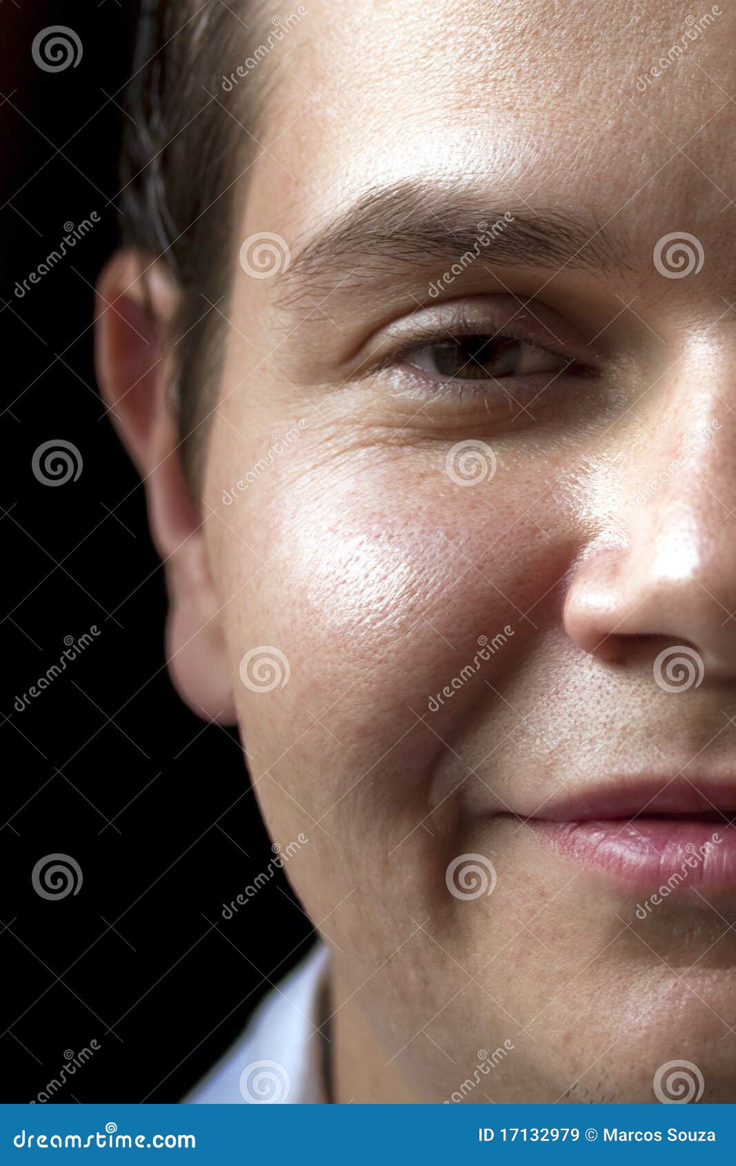 Half Face Portrait stock image. Image of serene, achievement - 17132979