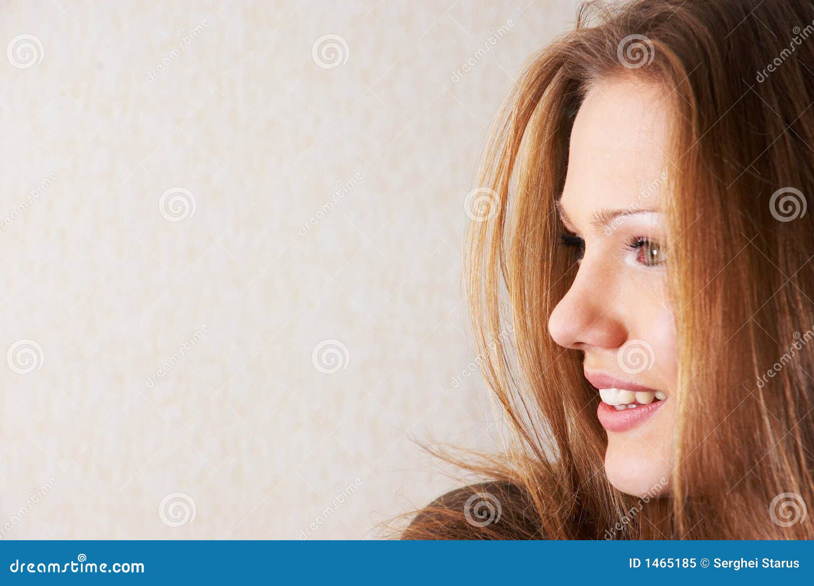 Half Face Portrait of Beautiful Girl Stock Image - Image of care ...