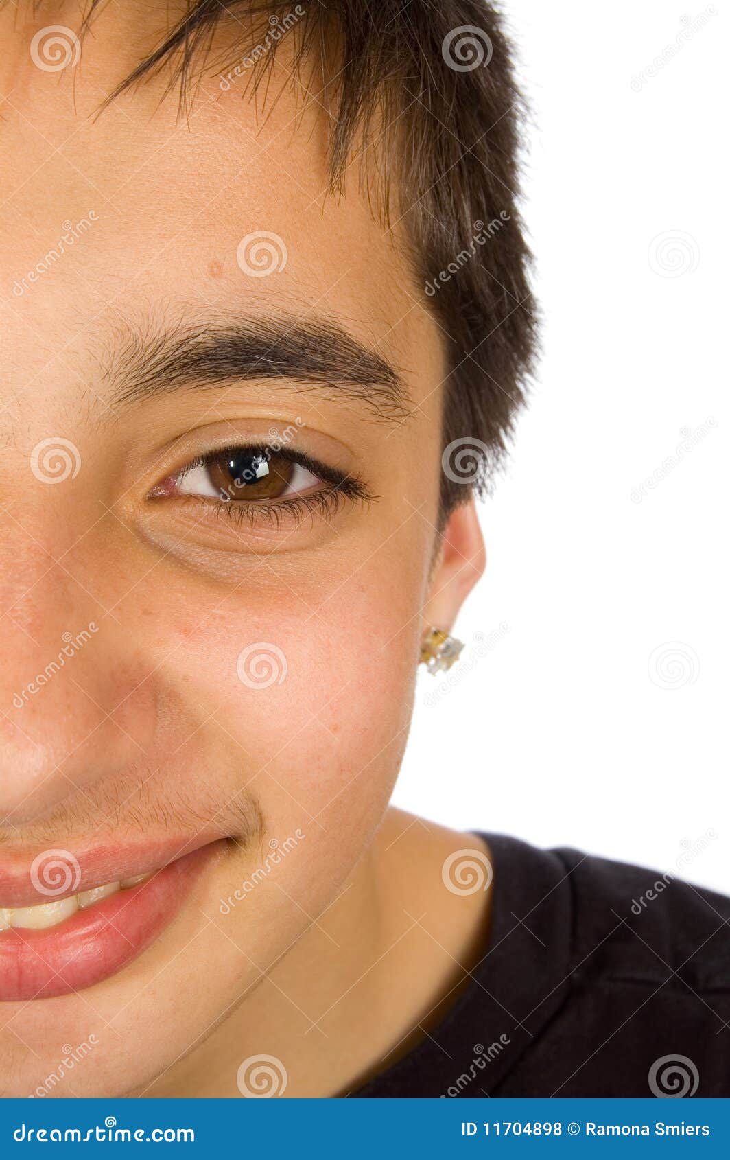 Half Face Portrait of a Pakistani Boy Stock Photo - Image of pakistan ...