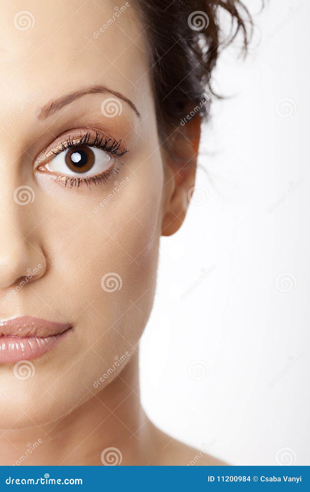 Half face of woman stock photo. Image of portrait, skin - 11200984