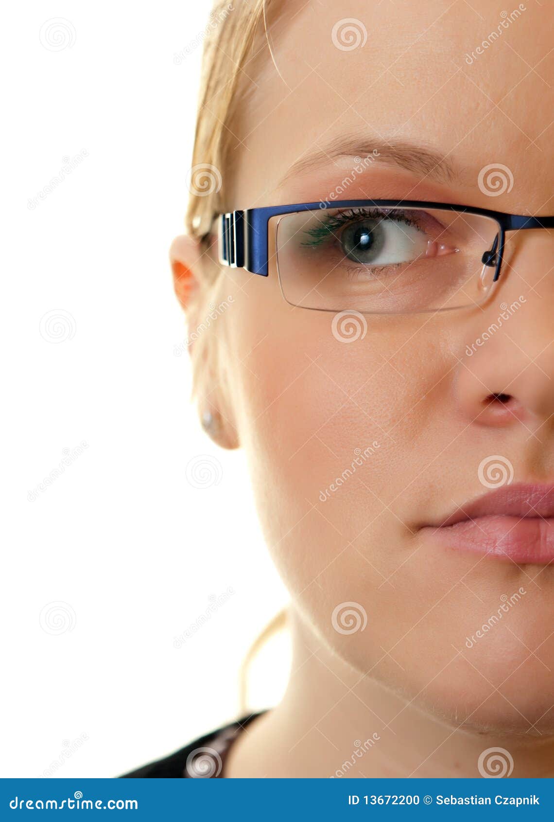 Half face woman stock photo. Image of side, staring, stares - 13672200