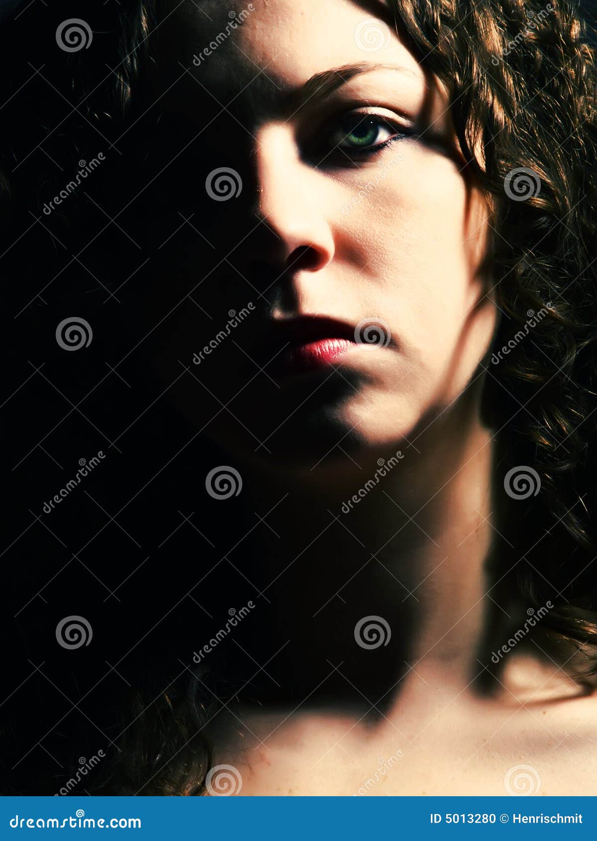 Half face of a woman stock photo. Image of long, catching - 5013280