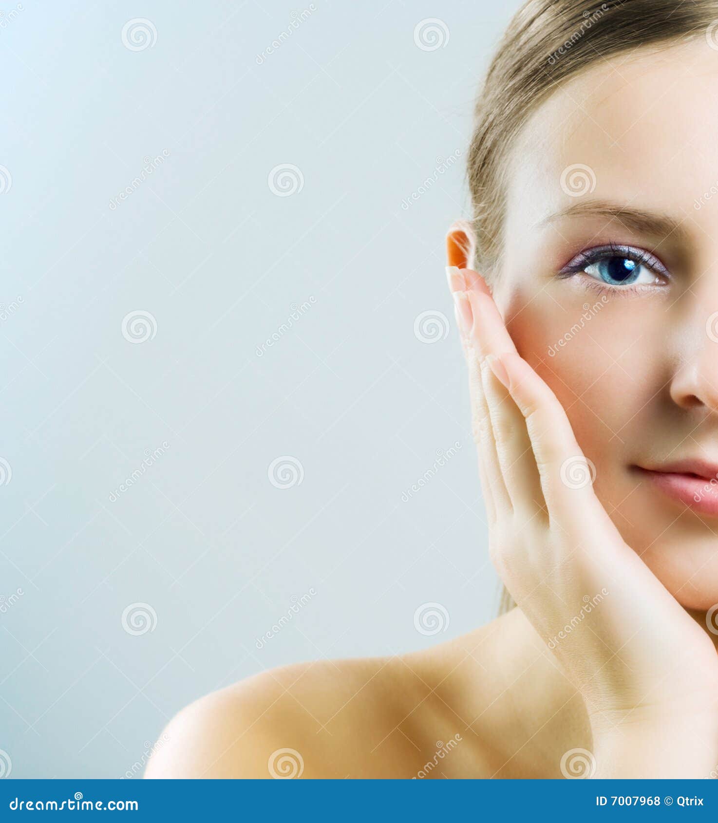 Half face of young woman. stock photo. Image of fresh - 7007968