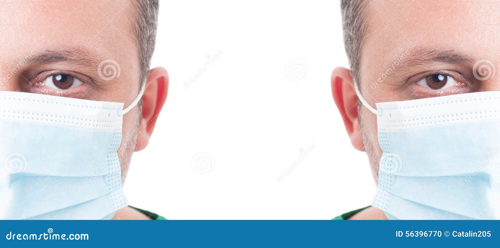 Half faces of male doctor stock photo. Image of person - 56396770