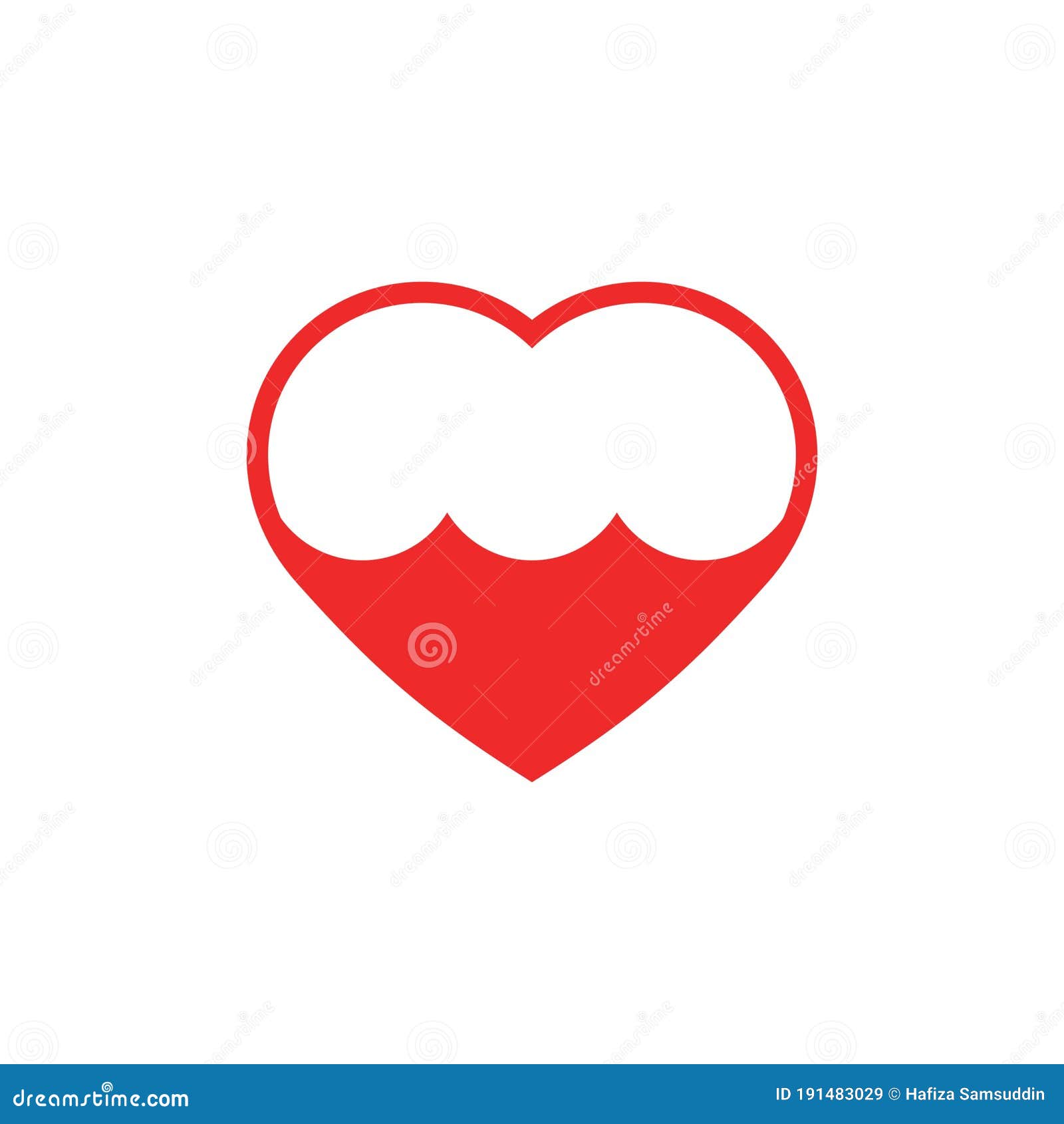 Half Filled Heart. Vector Illustration Decorative Design Stock Vector ...